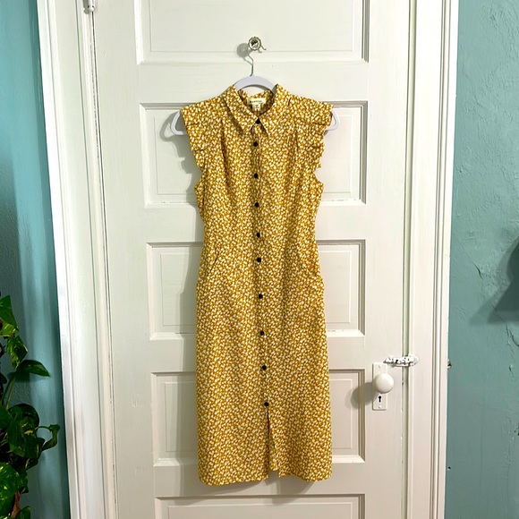 Monteau | Dresses | Super Cute A Frame Vintage Style Dress Mustard ...